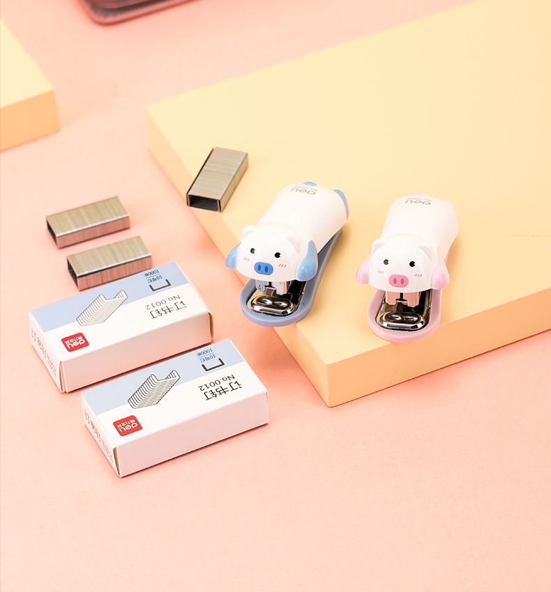 Little Pig Cartoon Mini Stapler Set Office Stationery Piggy lovely ...