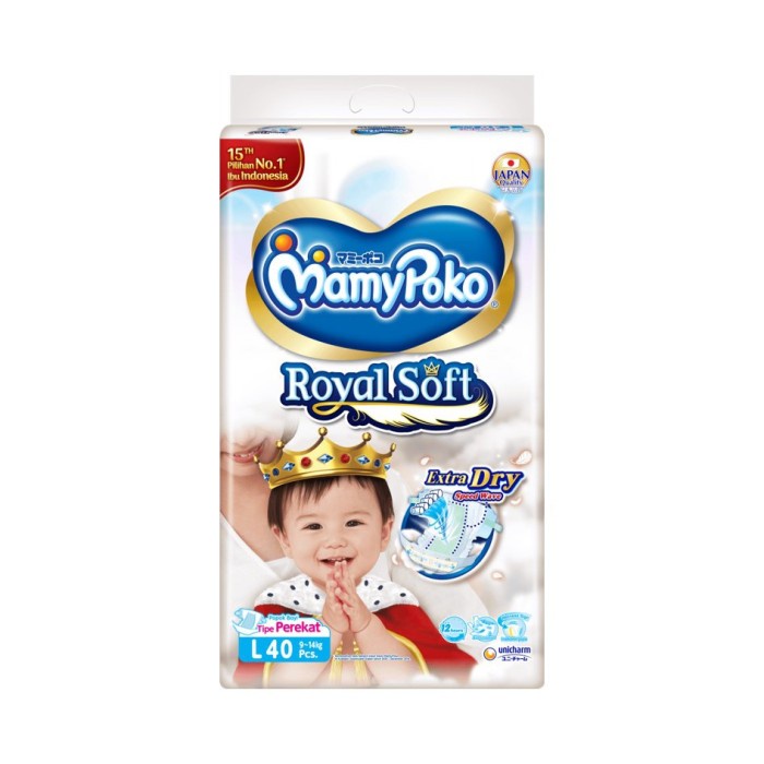MAMY POKO OPEN L-40 DIAPERS BABY | Shopee Philippines