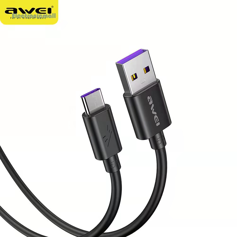 Awei CL-110T 1m Type-C 5A USB Cable Super Fast Charging Data ...