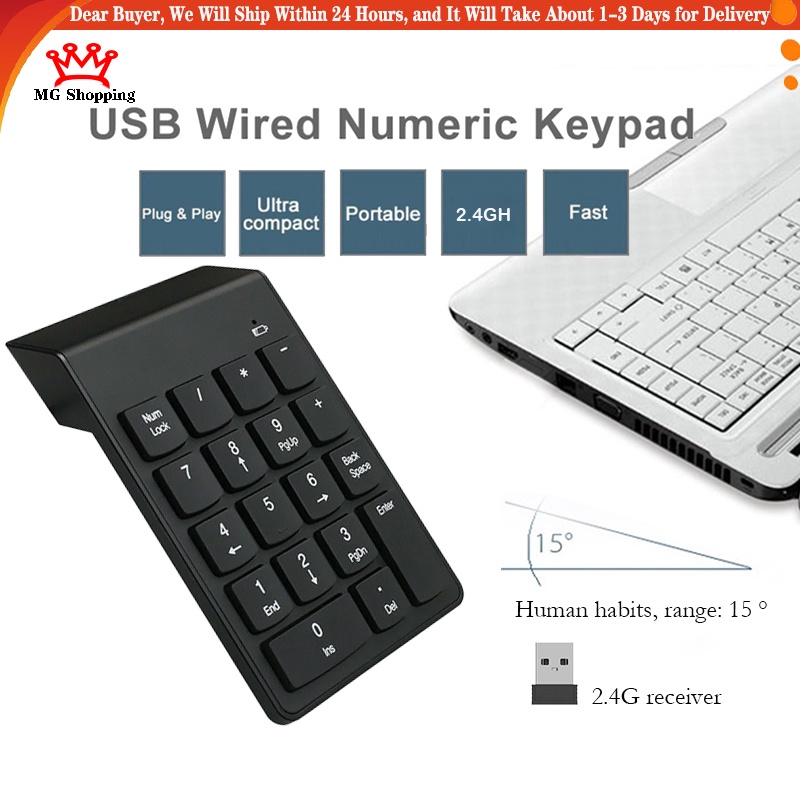 18 key Universal Numeric Mini Keypad USB Number Financial Portable ...