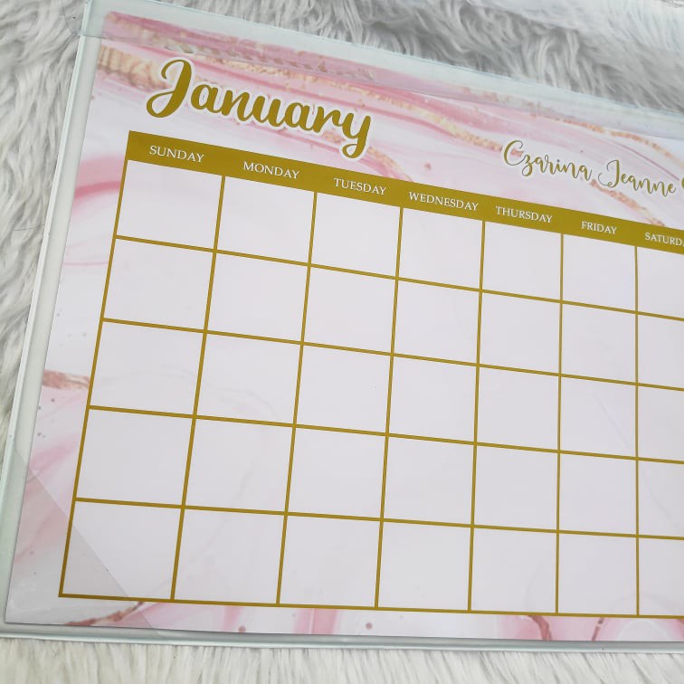 Personalized Monthly Desk Calendar Planner - UNDATED with customized ...