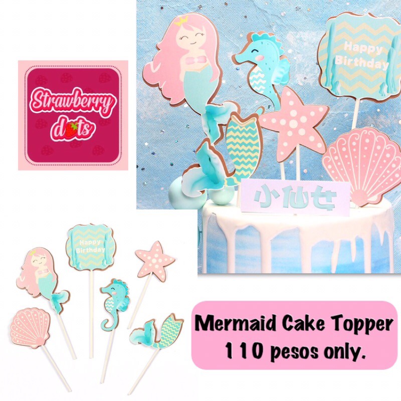 Mermaid Theme Cake Topper | Shopee Philippines