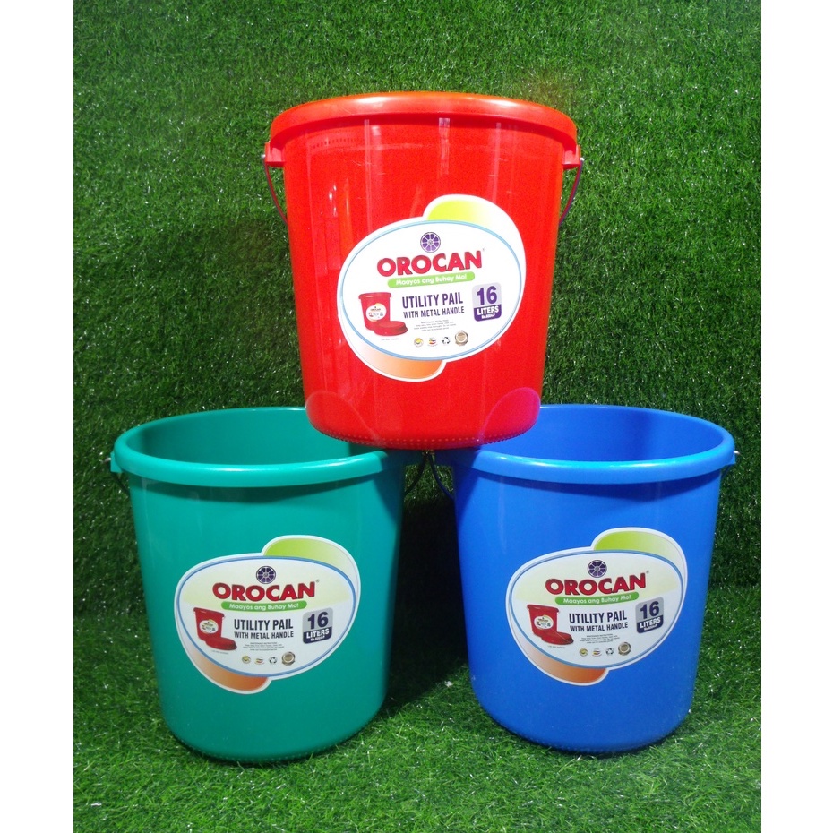 Orocan Pail with stainless steel handle timba 16 Liters (random ...