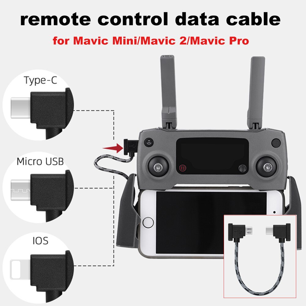 Remote Control Data Cable for DJI Mavic Mini/Mavic 2/Pro/Air/Spark/Mini ...