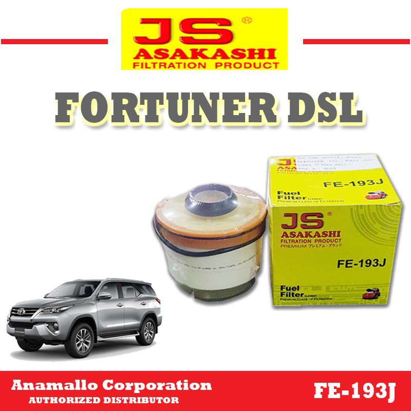 JS Asakashi Fuel Filter For Toyota Innova D4D , Hilux , Fortuner DSL ...