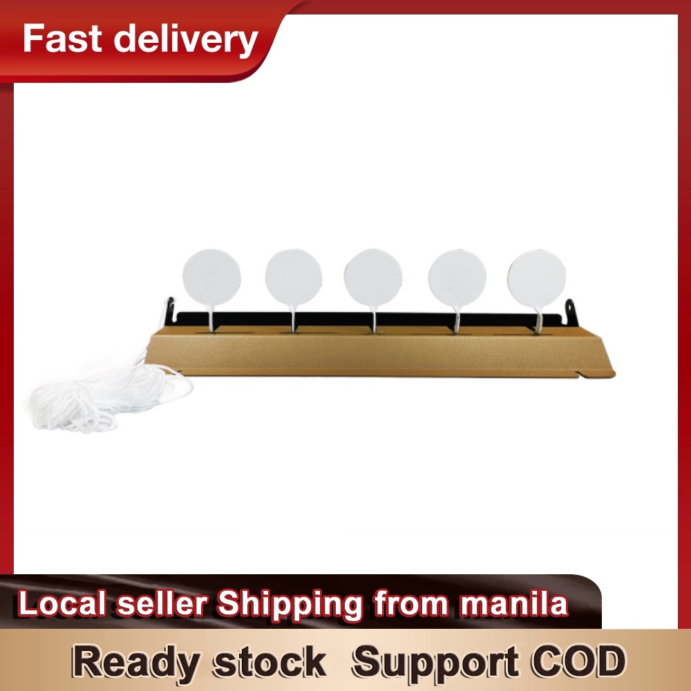 Resetting Metal Shooting Target Stand with 6 Steel Plates for Outdoor ...