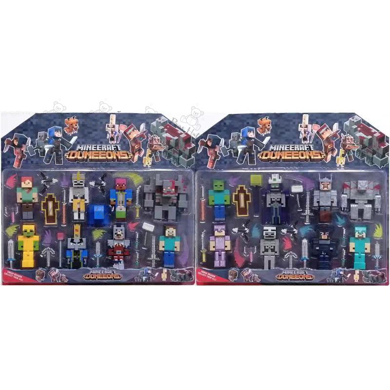 PuasHati Minecraft Steve Alex Diamond Toy Set Mine Craft Birthday Cake ...