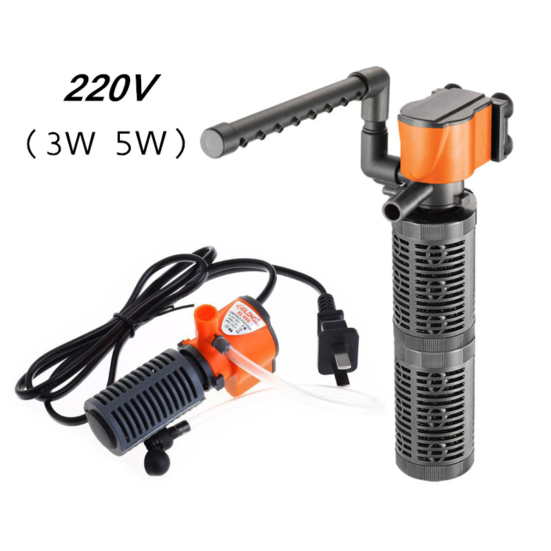 Quiet Fish Tank Internal Filter 3 in 1 Aquarium Water Filter Pump Air ...