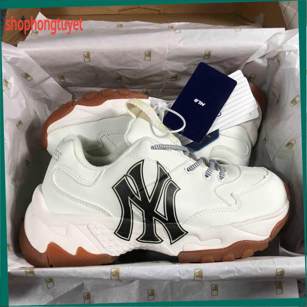 Mlb ny sneakers with brown sole full box bill | Shopee Philippines