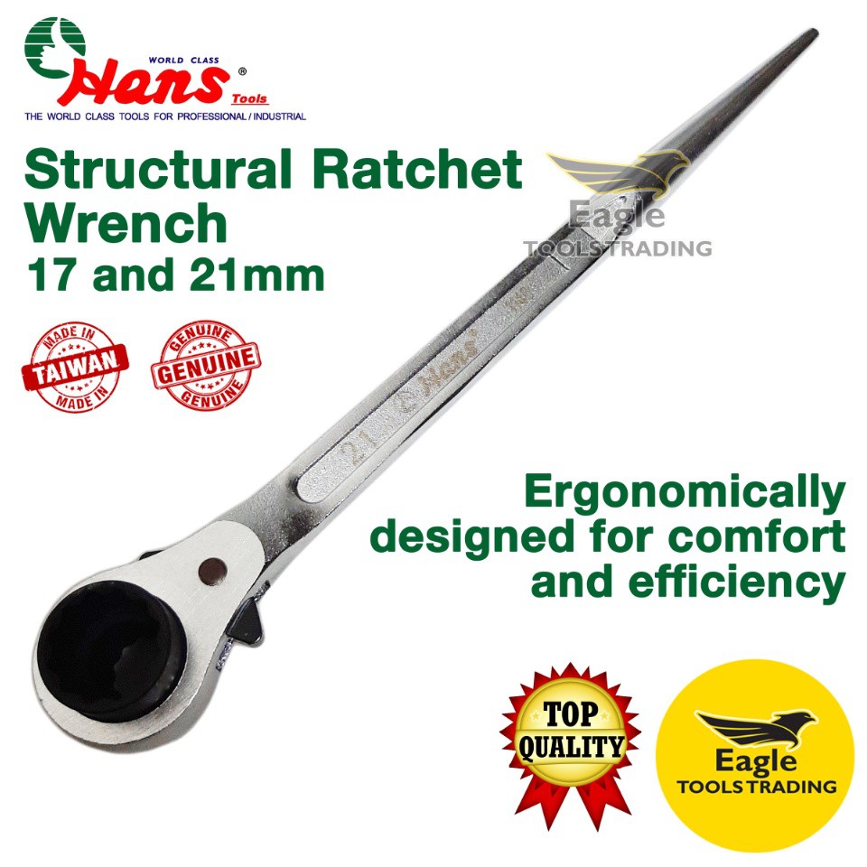 Hans Structural Ratchet Wrench 17 and 21mm (1140M) | Dual Ratchet ...