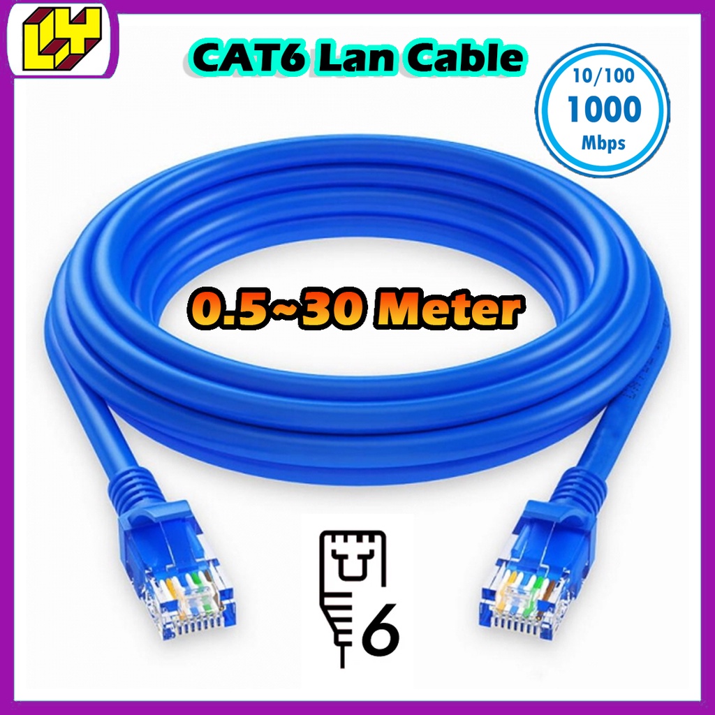 LAN Network Cable For Modem Router Tv Box 3M/5M/10M/20M/30M CAT6 RJ45 ...