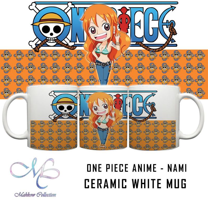NAMI ONE PIECE ANIME DESIGN WHITE MUG | Shopee Philippines