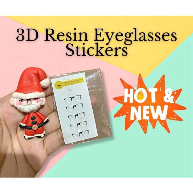 3D Resin Eyeglasses stickers | Chibi eyeglass | Chibi glasses | 3D ...