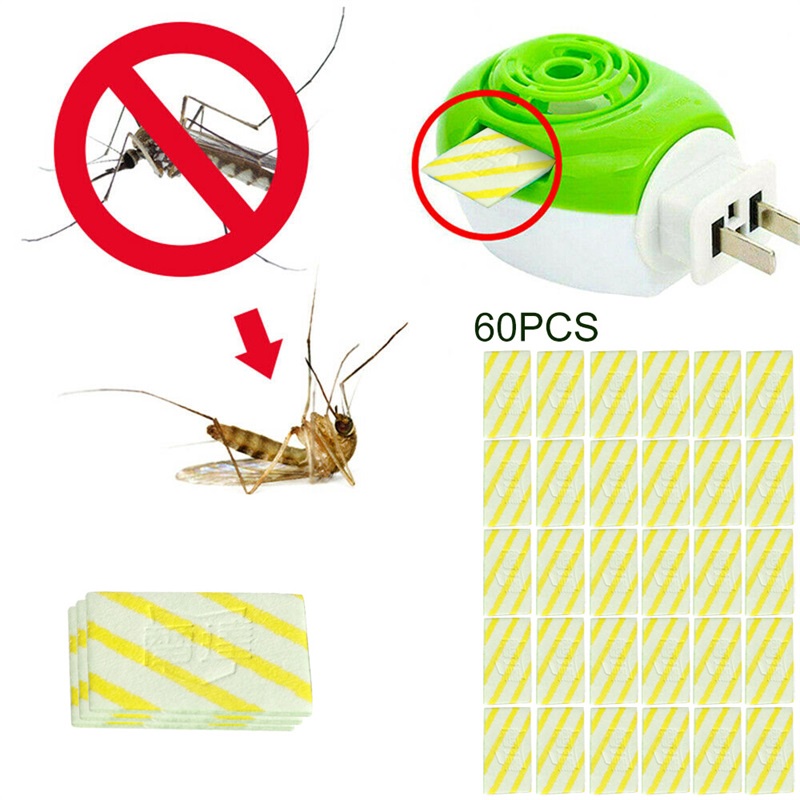 60 Pcs Mosquito Mats Insect Mosquitoes Repellent Tablets Without Scent ...