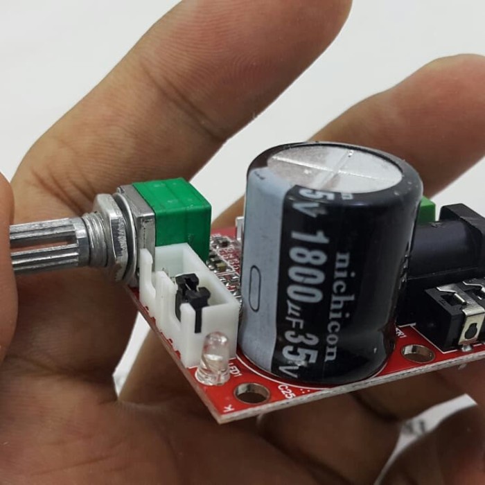 Pam8610 mini power amplifier stereo 2x15w + volume Potentiometer ...