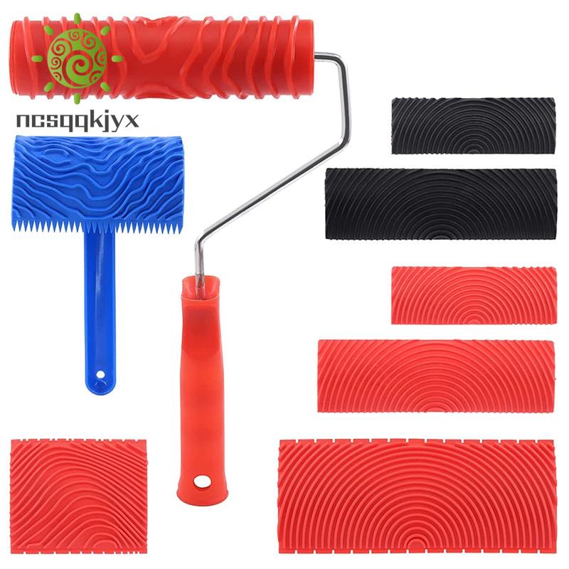 8 Pcs Wood Graining Painting Tool Set, Rubber Empaistic Grain Pattern ...