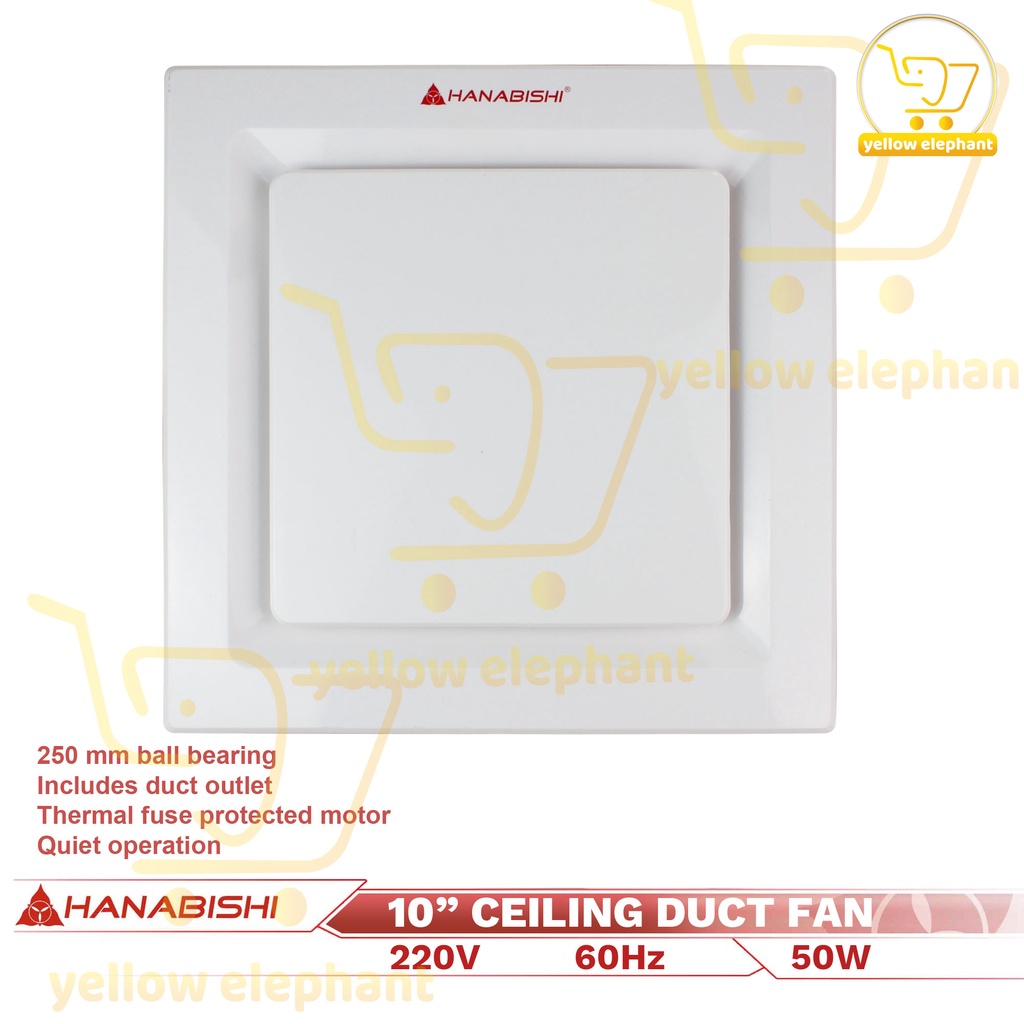 Hanabishi Ceiling Duct Fan 10" 50w | Shopee Philippines
