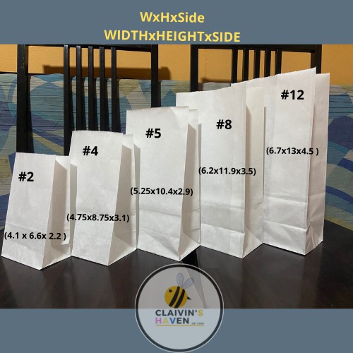 Paperbags / Supot / White Kraft Paper Bag (Grease Resistant ...