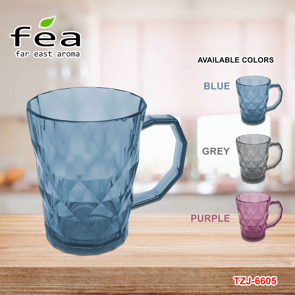Fea High-Grade Plastic Glass Mug Glass for Home (TZJ-6605) | Shopee ...