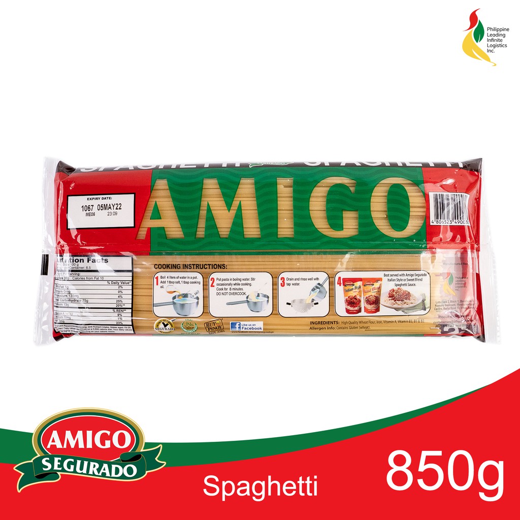 Amigo Segurado Spaghetti 850g | Shopee Philippines