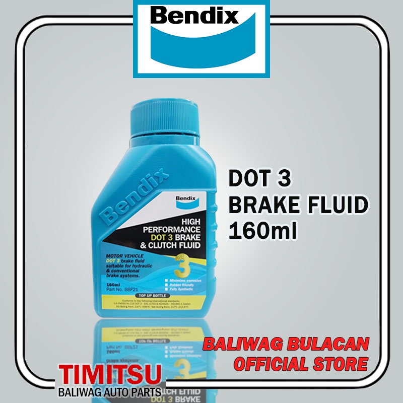 HIGH PERFORMANCE DOT 3 BRAKE & CLUTCH FLUID 160ml BENDIX BBF21 | Shopee Philippines