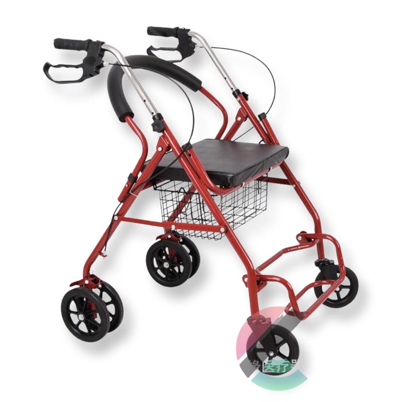 Rollator Walker With Wheels Seat Basket And Footrest for Elderly ...
