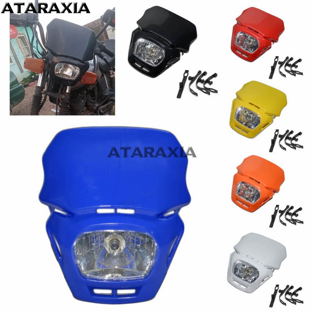 Universal Motorcycle Dirt Bike Headlight Fairing Dual Sport Enduro ...