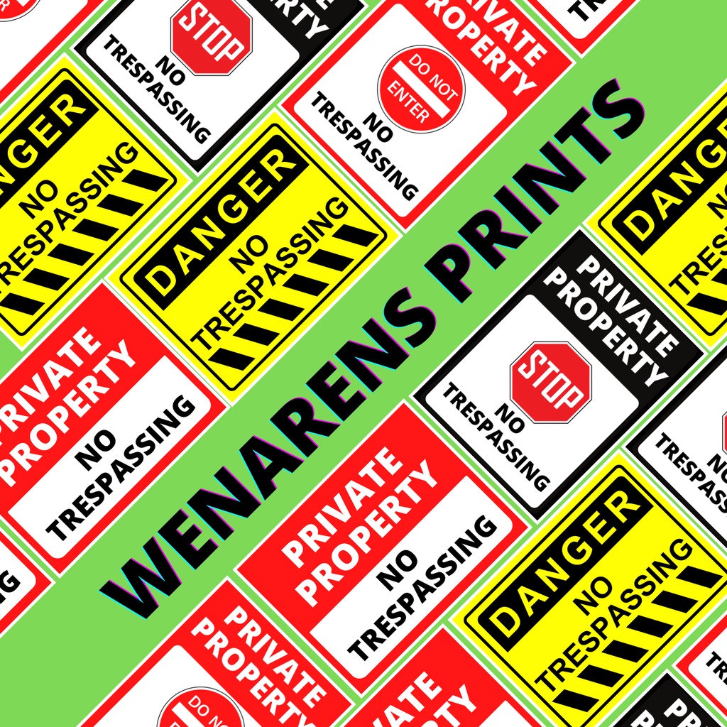 No Trespassing PVC/ Laminated Sign Board A4 Signage Waterproof | Shopee ...