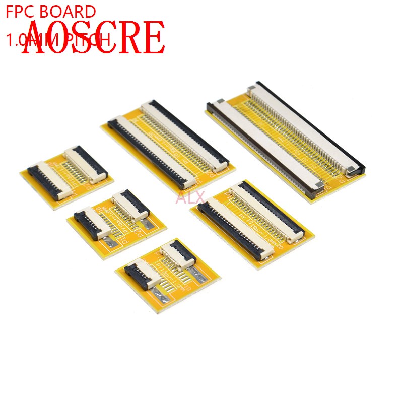 2PCS FPC FFC Flexible Flat Cable Extension Board 1.0 mm Pitch 6 8 10 12 14 20 30 40 50 PIN ...