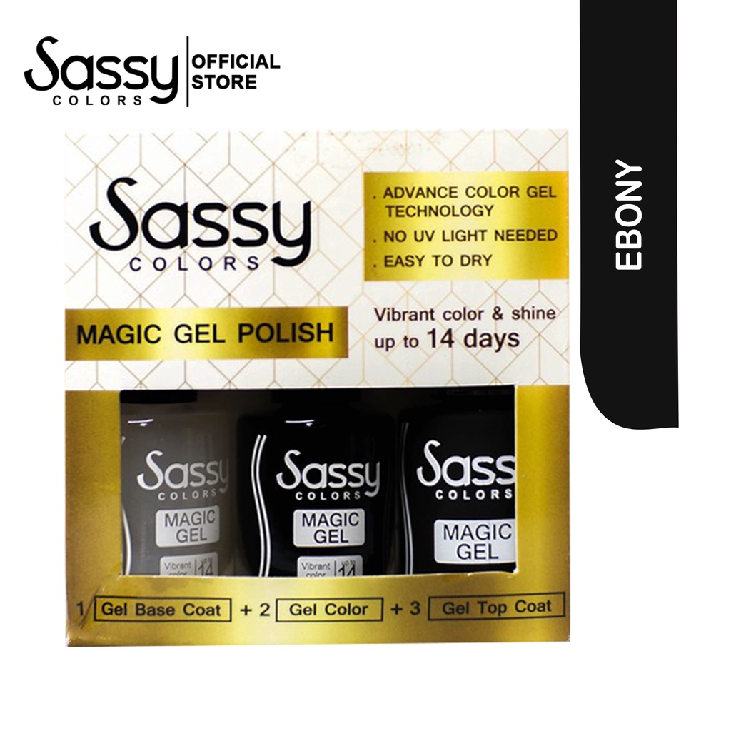 Sassy Colors Magic Gel Polish Set- No UV Needed 12ml x3 | Shopee ...