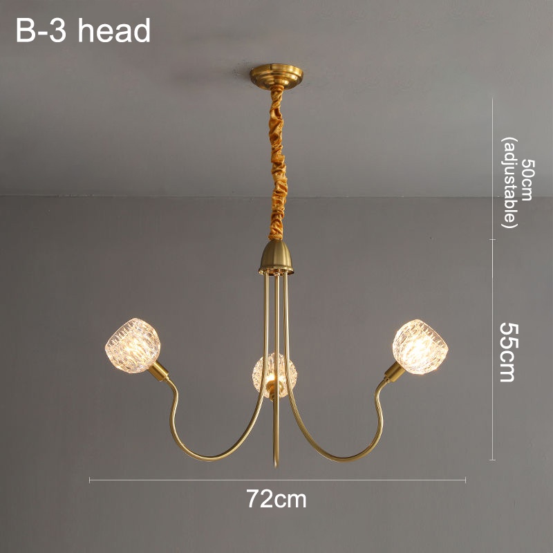 IHOME European Retro Luxury Chandelier Living Room Bedroom Chandelier ...