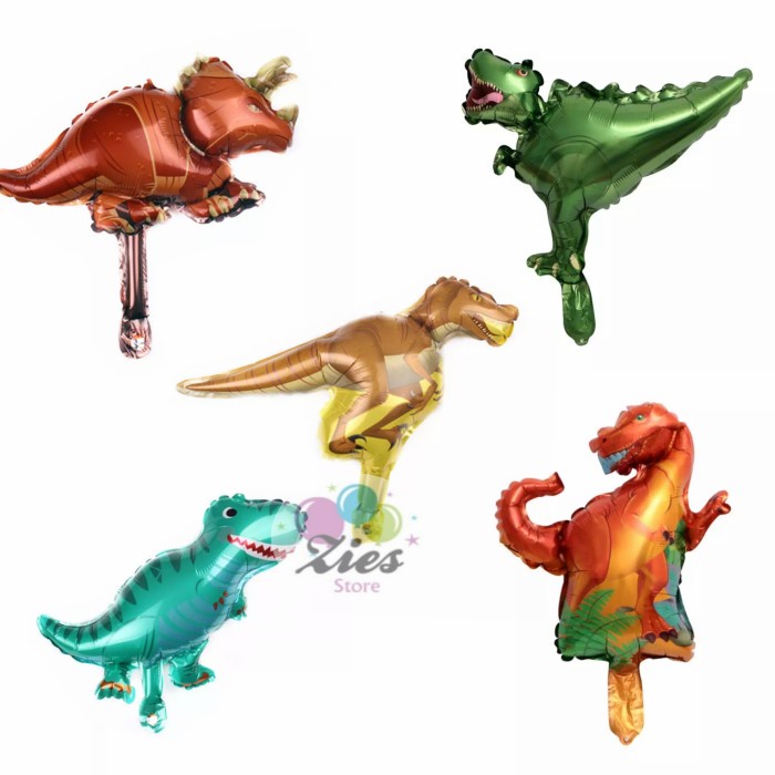 Dinosaur foil balloons / dino balloons / mini pack jurassic balloons ...