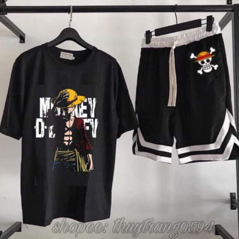 Set Of Cool Summer Clothes, Anime One Piece Luffy Pirate Island ...