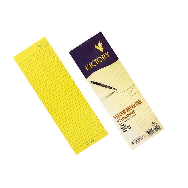 [1 PAD] Victory 1/2 Lengthwise Yellow Pad (90 Leaves/Pad) | CPM ...