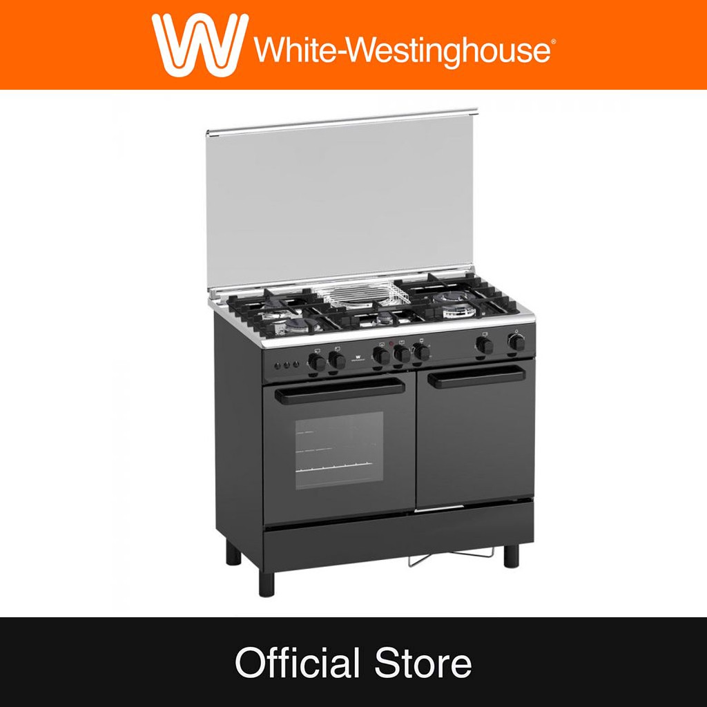 White Westinghouse WCM952K 90cm. Gas Burner Mixed Hob and Gas Oven and ...
