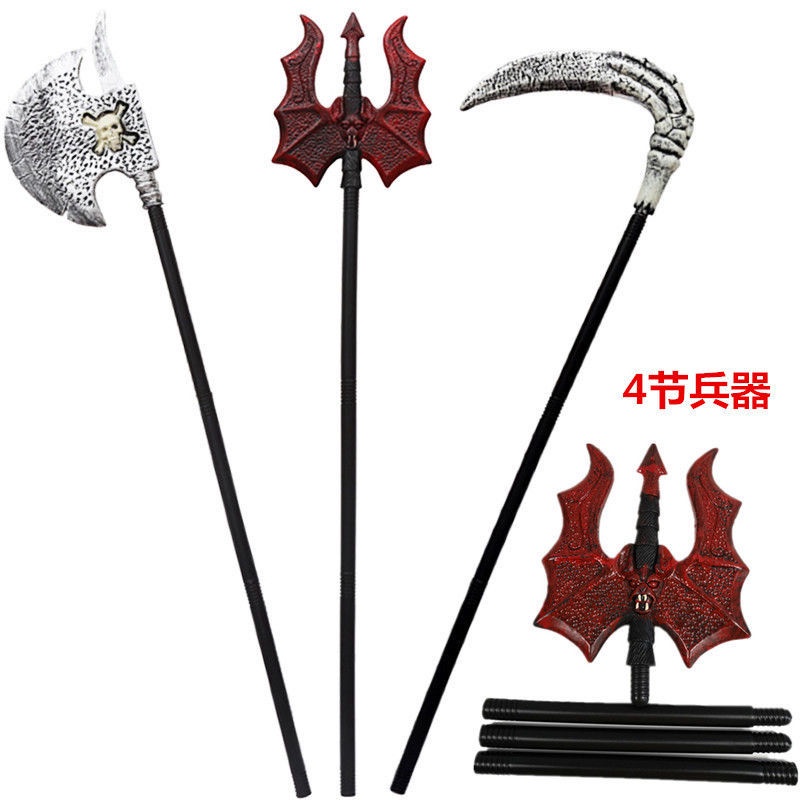 Large Death Sickle Neptune Sea God Poseidon Trident Axe Props Halloween ...