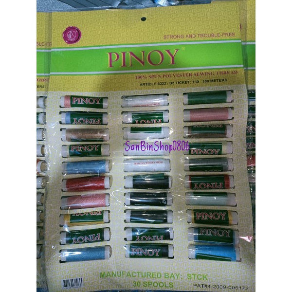 Authentic Pinoy sinulid pad Sewing Thread Pad (30spools) Assorted ...