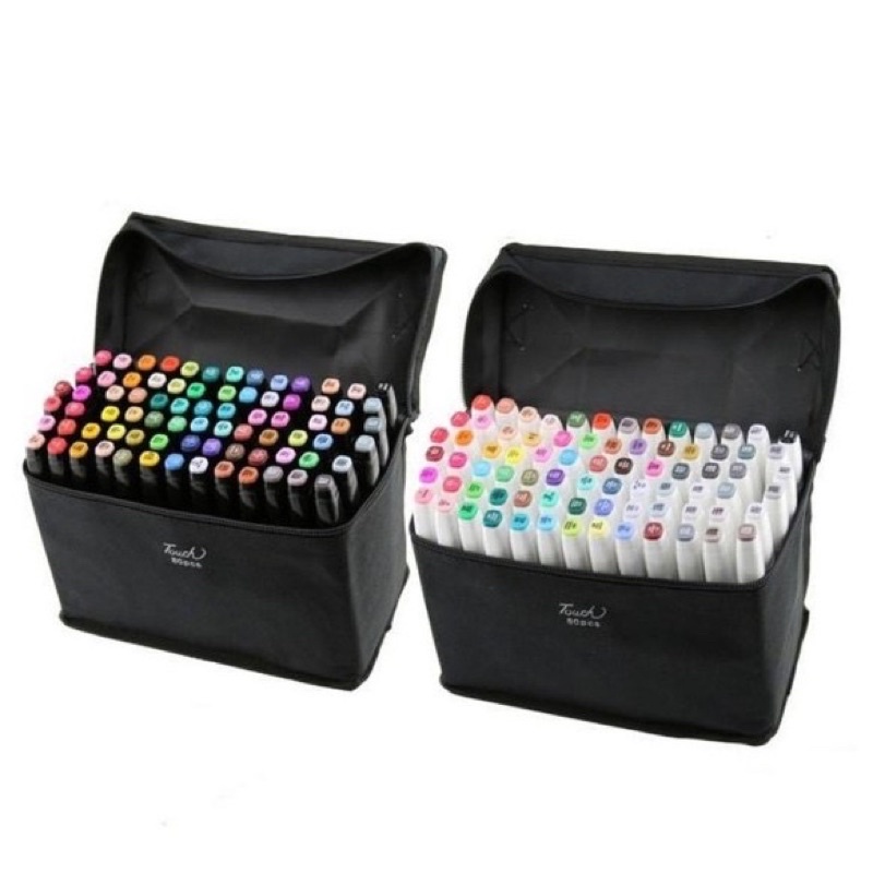 Colorsandthings 24/48/60/120pcs Painting Touch Markers Double-headed ...