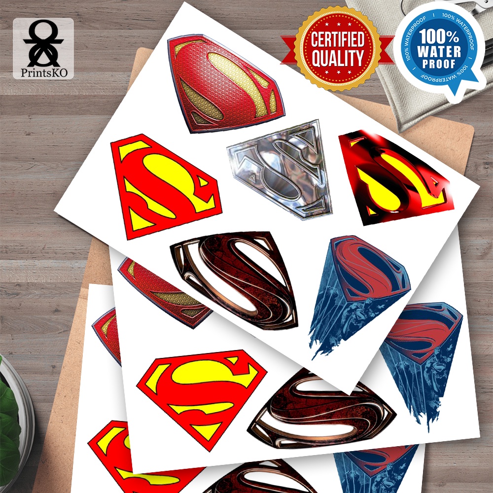 Superman Water Proof Stickers - Superman logo Design | Shopee Philippines