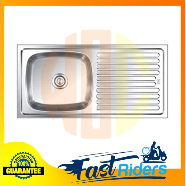 LOW PRICE---Stainless kitchen sink/lababo with drain plate&strainer 4 ...