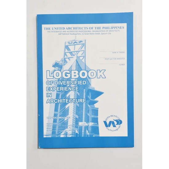 Logbook Of Diversified Experience in Architecture with UAP seal ...
