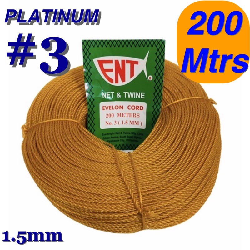 200Mtrs. ENT Rope #3 Twine (1.5mm) Sold per 200m roll tali lubid ...