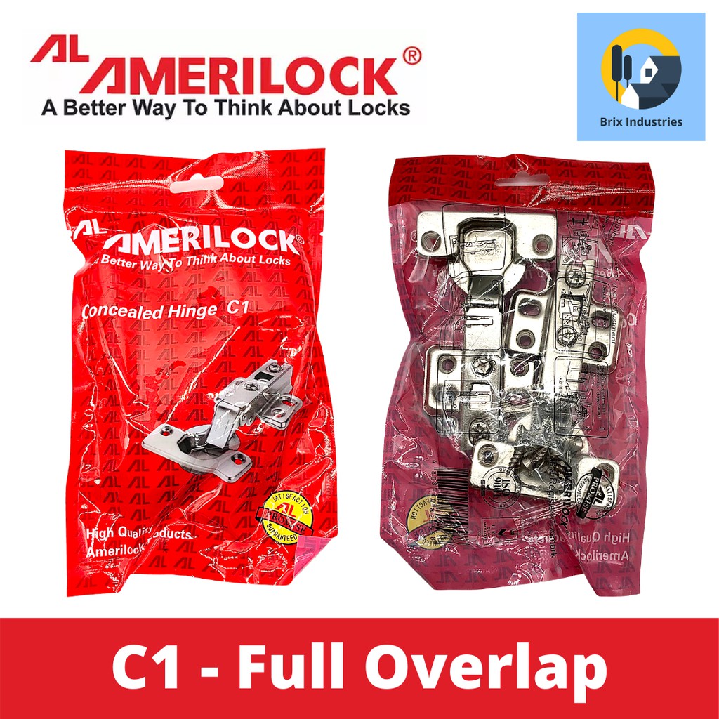 Amerilock Original Concealed Hinges C1, C2, C3 (1 Pair) Full Overlap ...