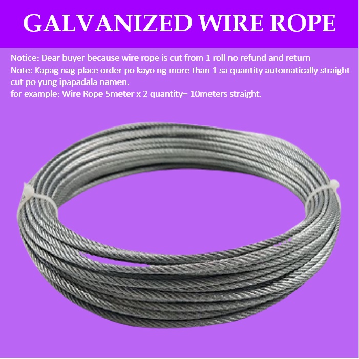 Mago Galvanized Steel Wire Rope 4-12mm Iron Wire Rope Core 30-50 Meters ...