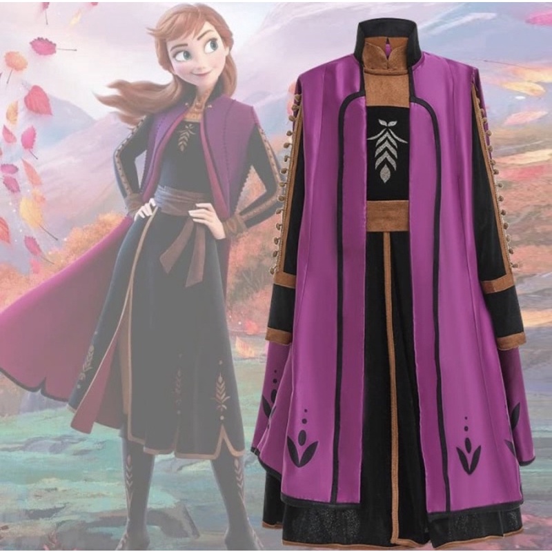 Frozen 2 in 1 princess cosplay costume set anna frozen 2 in 1 | Shopee ...