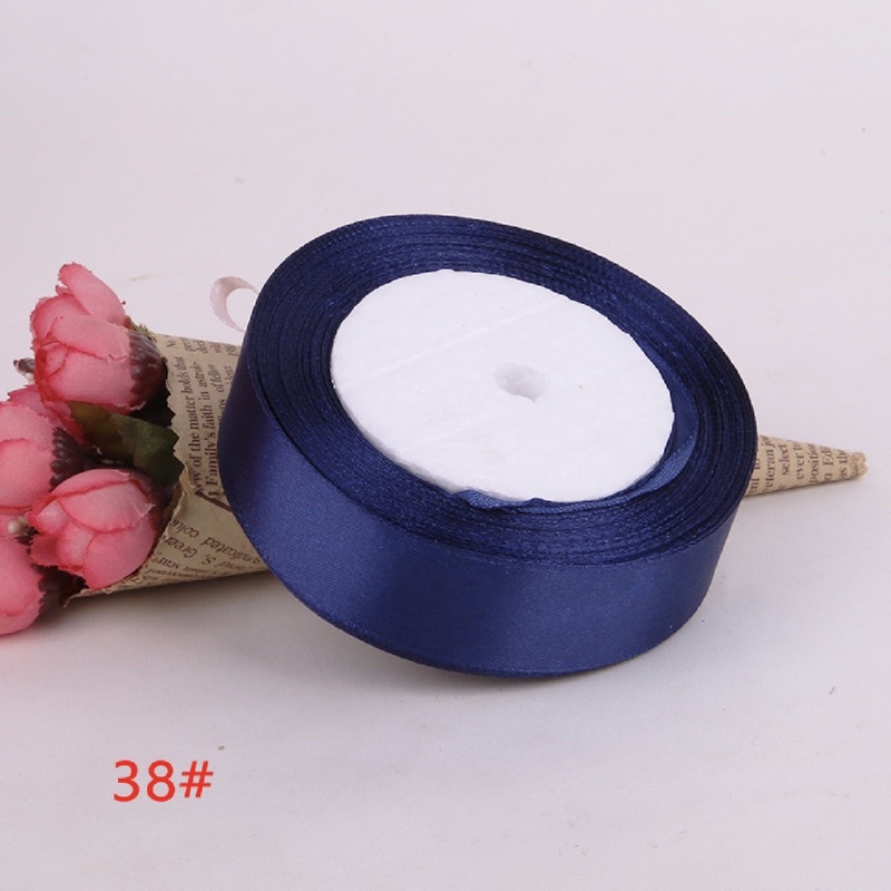 25Yards Plain Gift Wrapping Bouquet Ribbon Satin Ribbon | Shopee ...