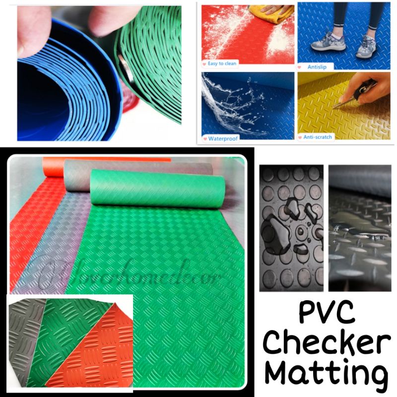 Rubberized Checkered Matting 0.9x1meter Pvc Checker Floor Mat Carpet ...