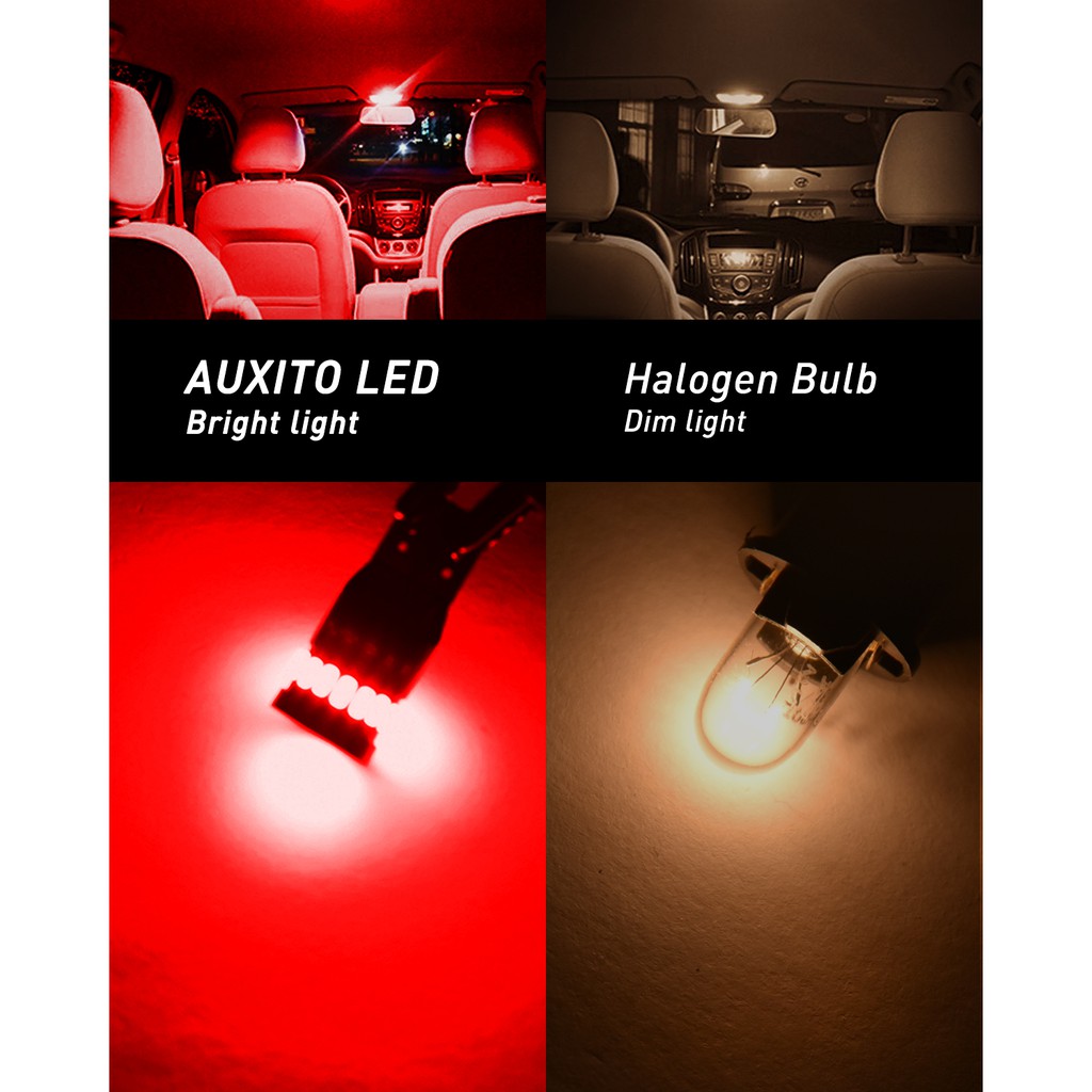 AUXITO T10 W5W 194 168 LED Peanut Bulb For Car Interior Parking Reading ...