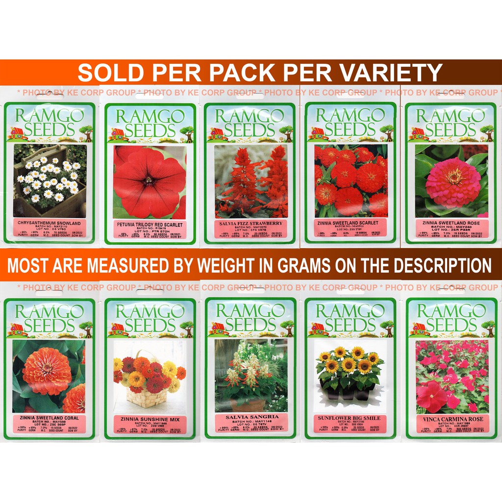 Ramgo Flower Seeds - Sold per Pack per Variety KECORP_S1 | Shopee ...