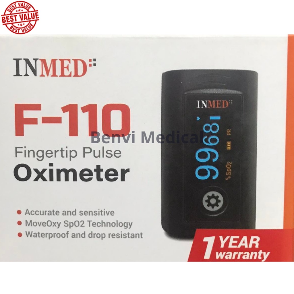 Fingertip Pulse Oximeter F-110 Inmed (accurate and drop resistant ...